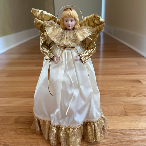None | Holiday | Vintage 991 Porcelain Angel Topper | Poshmark